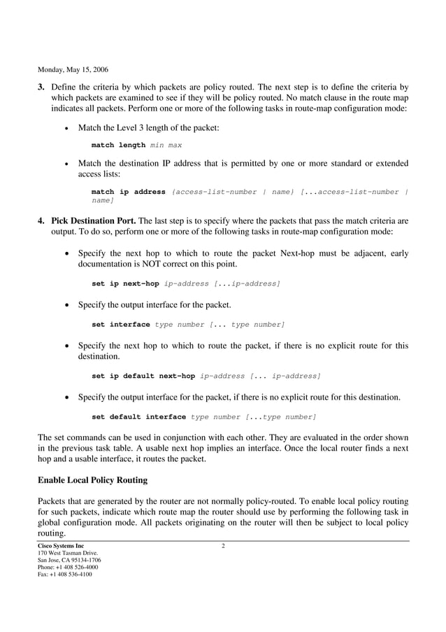 6.policy based routing | PDF | Internet | Computing