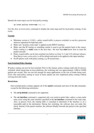 6.policy based routing | PDF | Internet | Computing