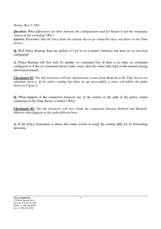 6.policy based routing | PDF | Internet | Computing