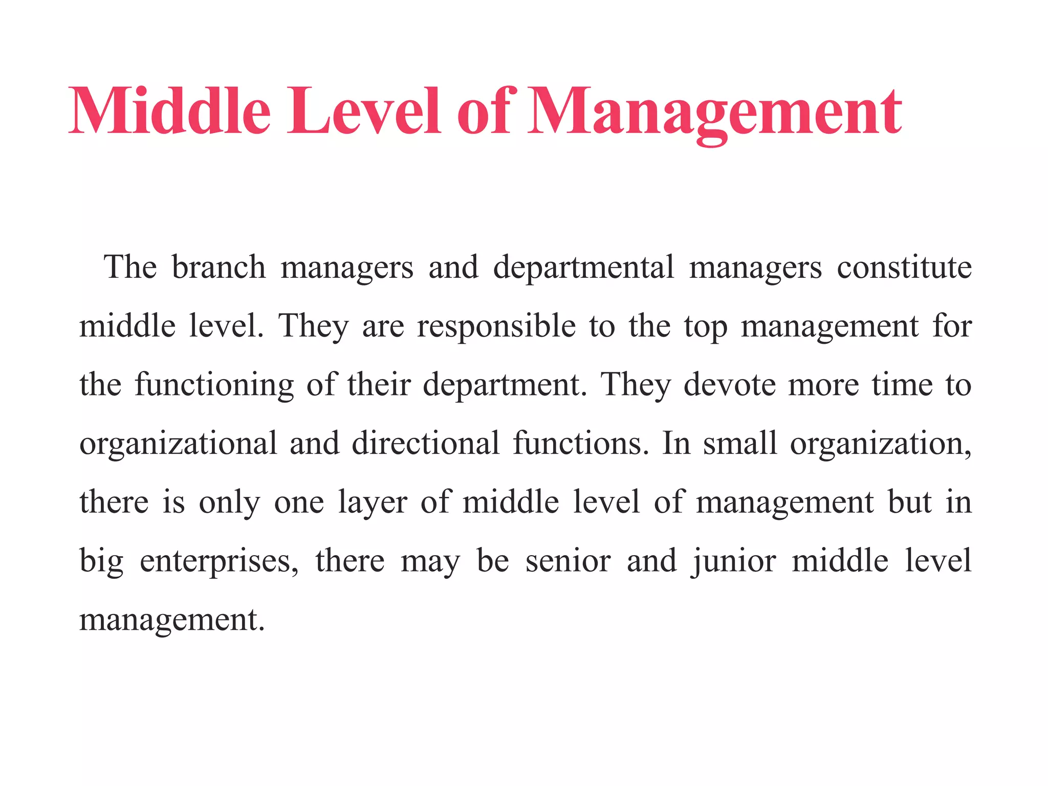 Levels of Management | PPTX