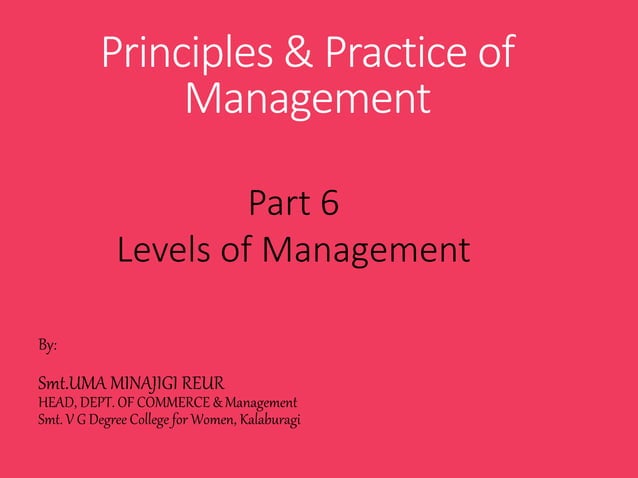 Levels of Management | PPTX