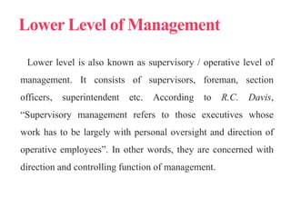 Levels of Management | PPTX