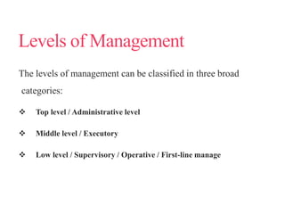 Levels of Management | PPT