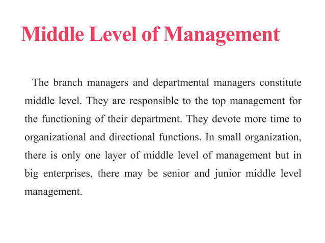 Levels of Management | PPTX
