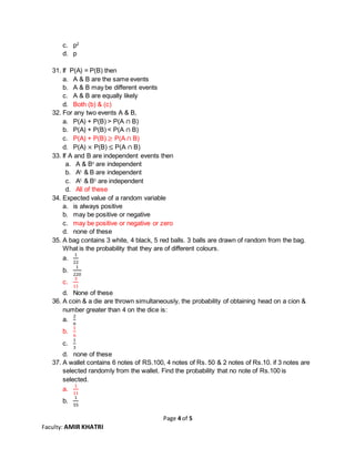 6 probability | DOCX