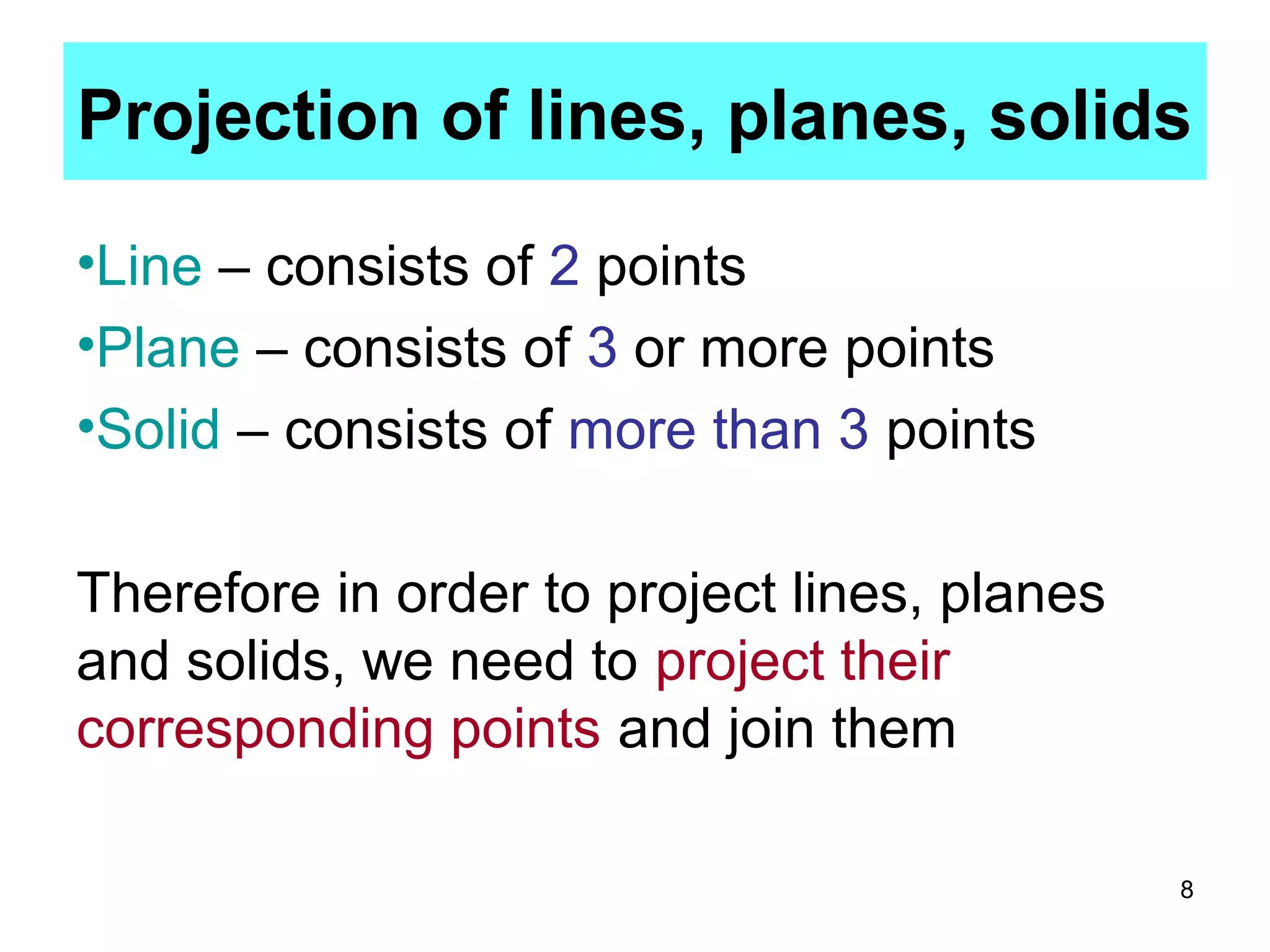6 projections of lines, points, planes | PPT