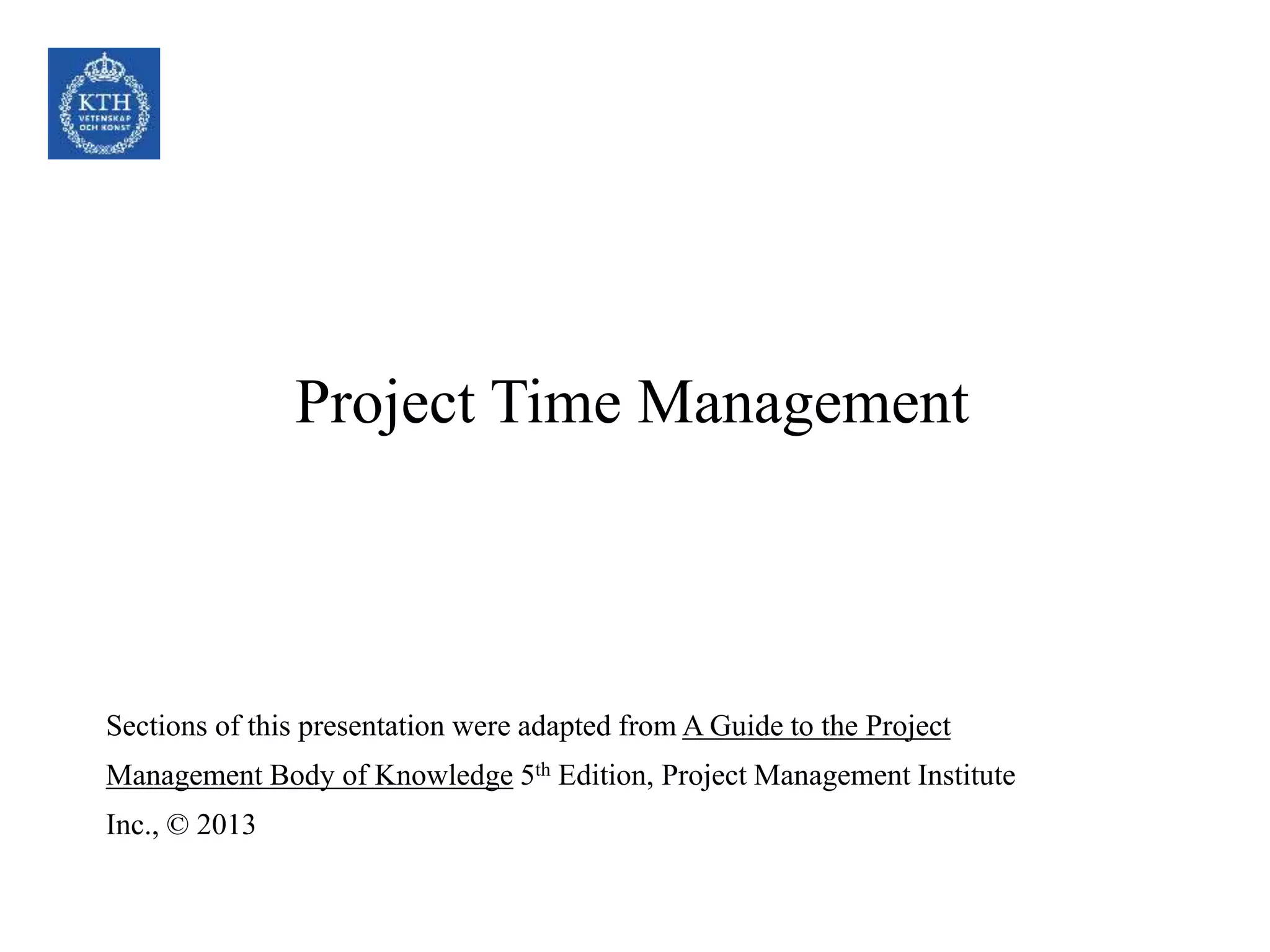 Project Time Management | PPT