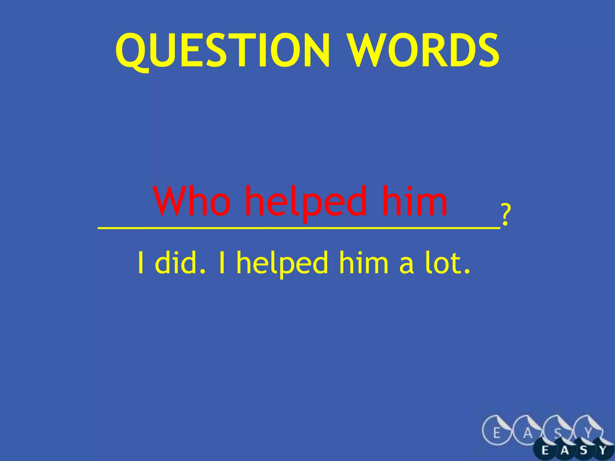 6 pronoun interrogative questions | PPSX | Food & Drink