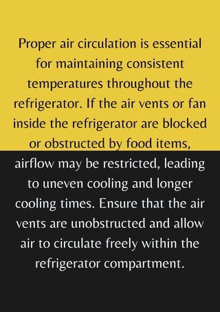 6 Reasons Why Your Refrigerator Takes a Long Time to Cool | PDF