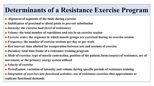 6-Resistance Exercise.pptx | Physical Therapy | Wellness