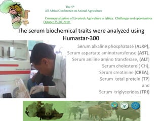 Some hematological and biochemical parameters of Arsi Bale sheep ...