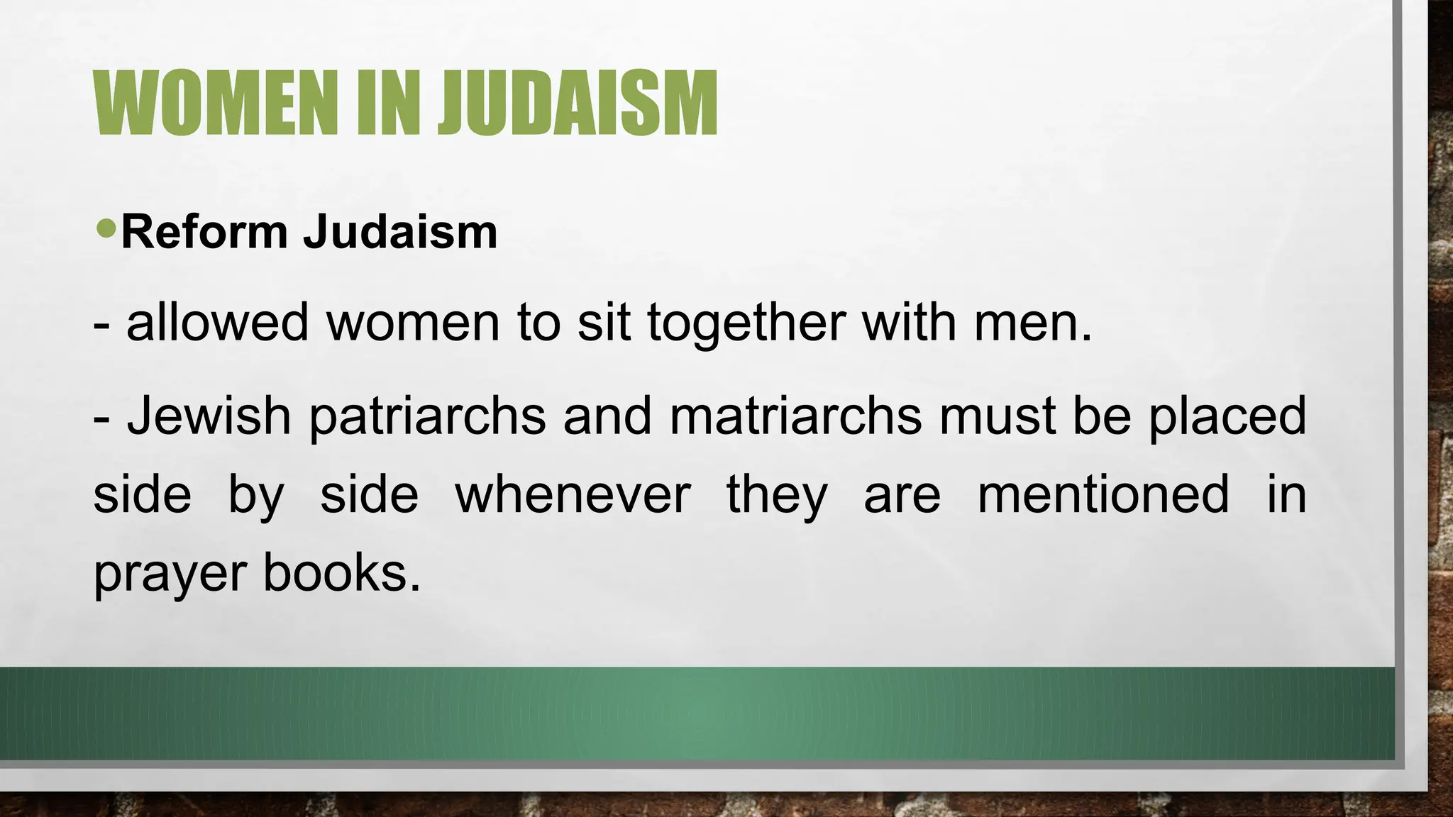 6 - Selected issues in judaism for IWRBS | PPTX