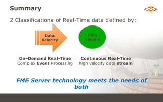 FME Server Meets the Challenge of Real-time | PPT