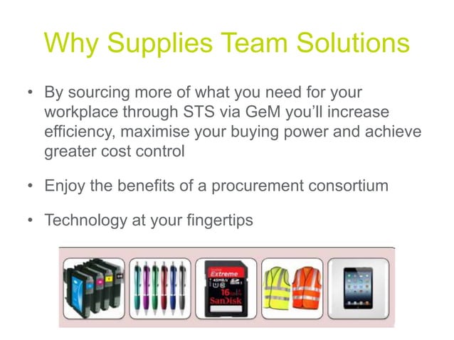 Supplies Team Solution | PPT