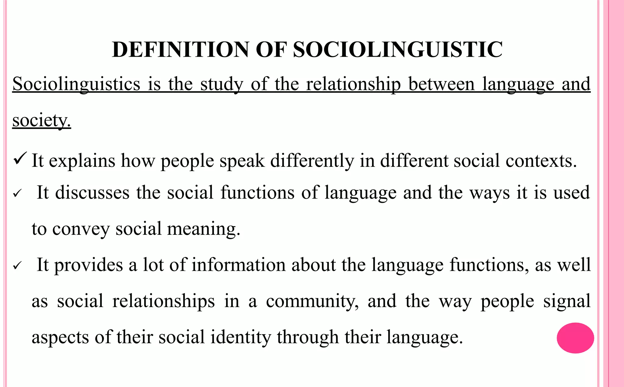 Sociolinguistic Introduction | PPTX