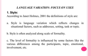 Sociolinguistic Introduction | PPTX