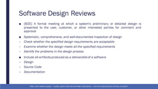 6-Software Design Reviews (Object Oriented Software Engineering - BNU ...