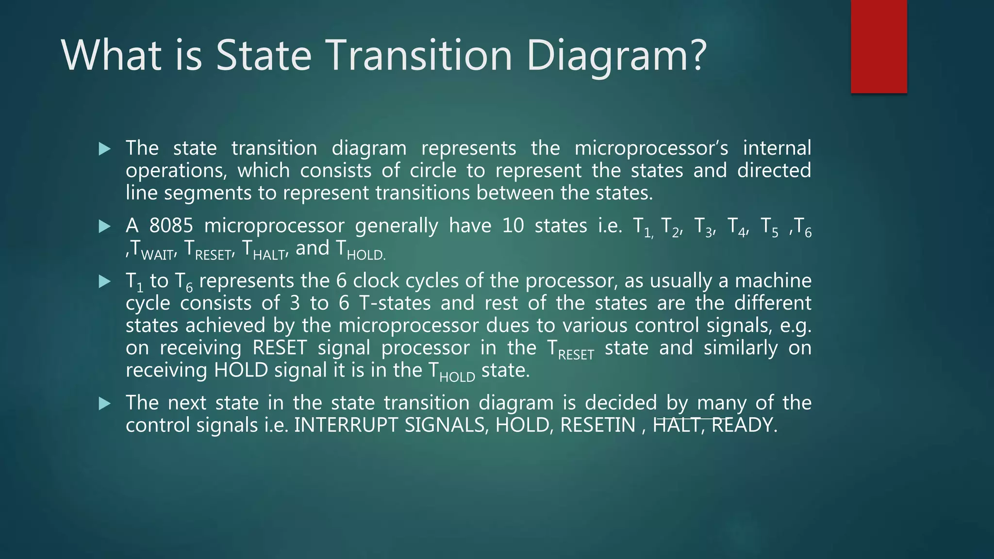 State transition diagram 8085 | PPTX