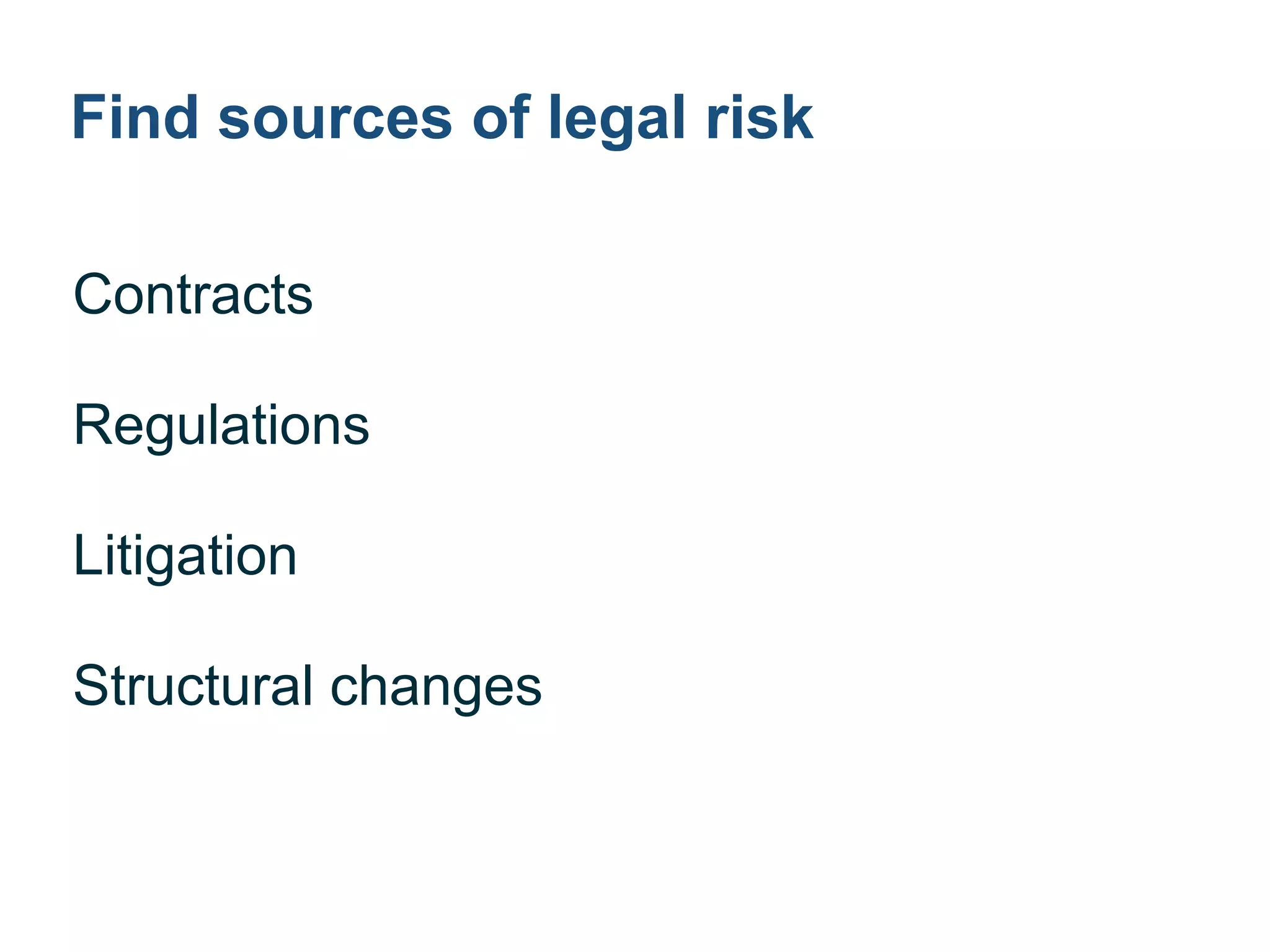6 Steps to Legal Risk Management | PDF