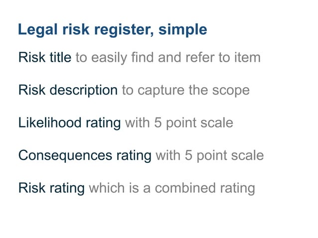6 Steps to Legal Risk Management | PDF | Legal Services Industry ...