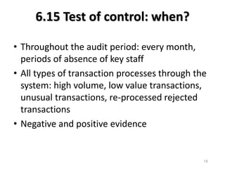 Presentation 6, Steps of system based auditing, Workshop on System ...