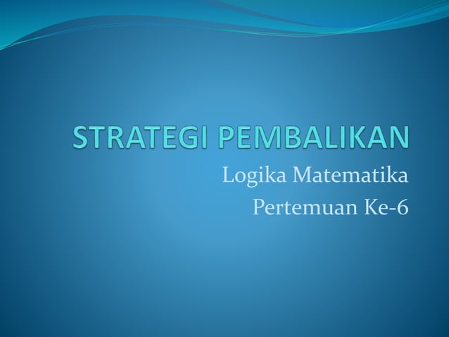 6 strartegi pembalikan | PPTX