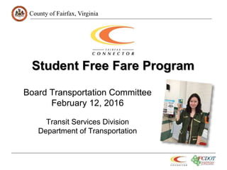 Student Free Fare Program | PPT
