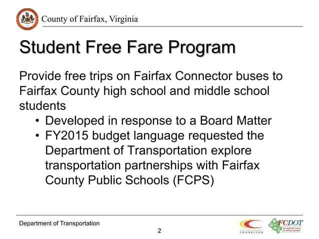 Student Free Fare Program | PPT