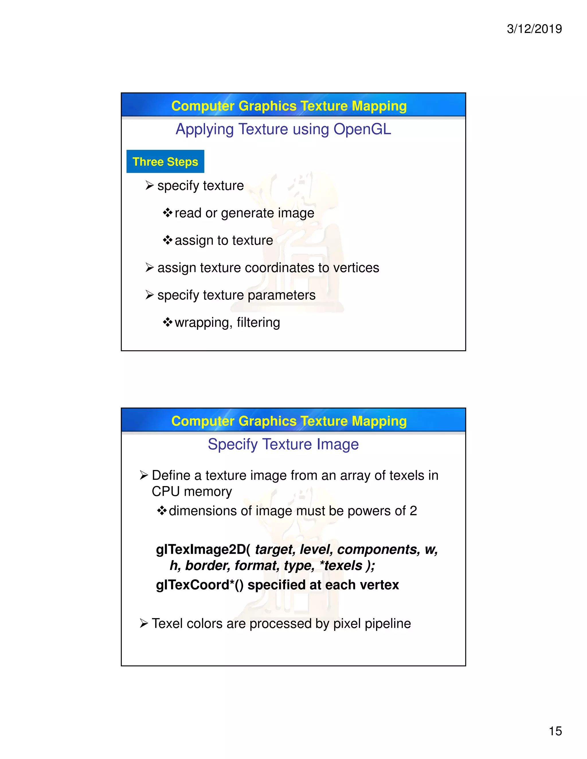 6 texture mapping computer graphics | PDF