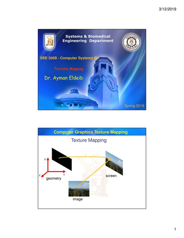 6 texture mapping computer graphics | PDF