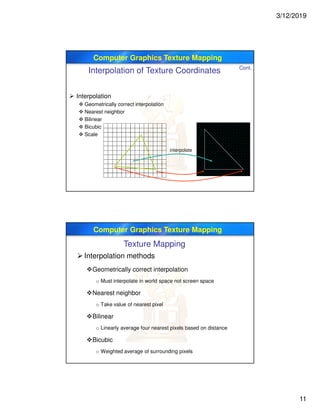 6 texture mapping computer graphics | PDF