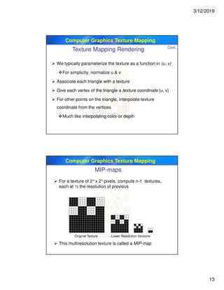 6 texture mapping computer graphics | PDF