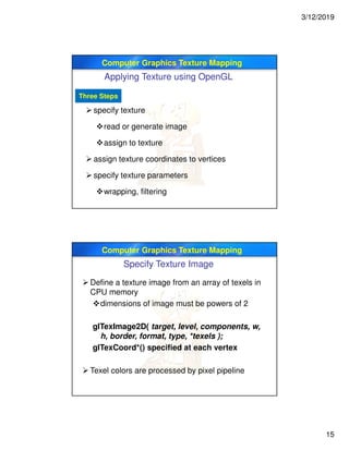 6 texture mapping computer graphics | PDF