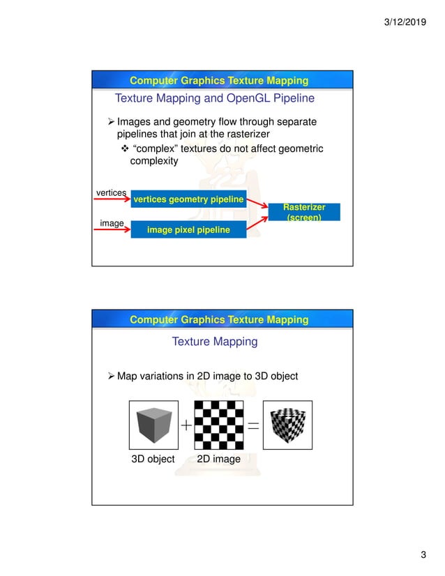 6 texture mapping computer graphics | PDF