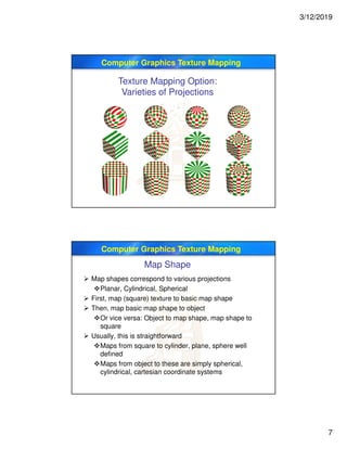 6 texture mapping computer graphics | PDF