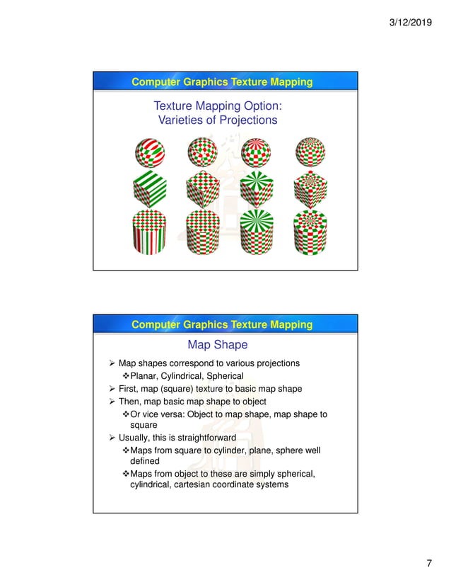 6 texture mapping computer graphics | PDF