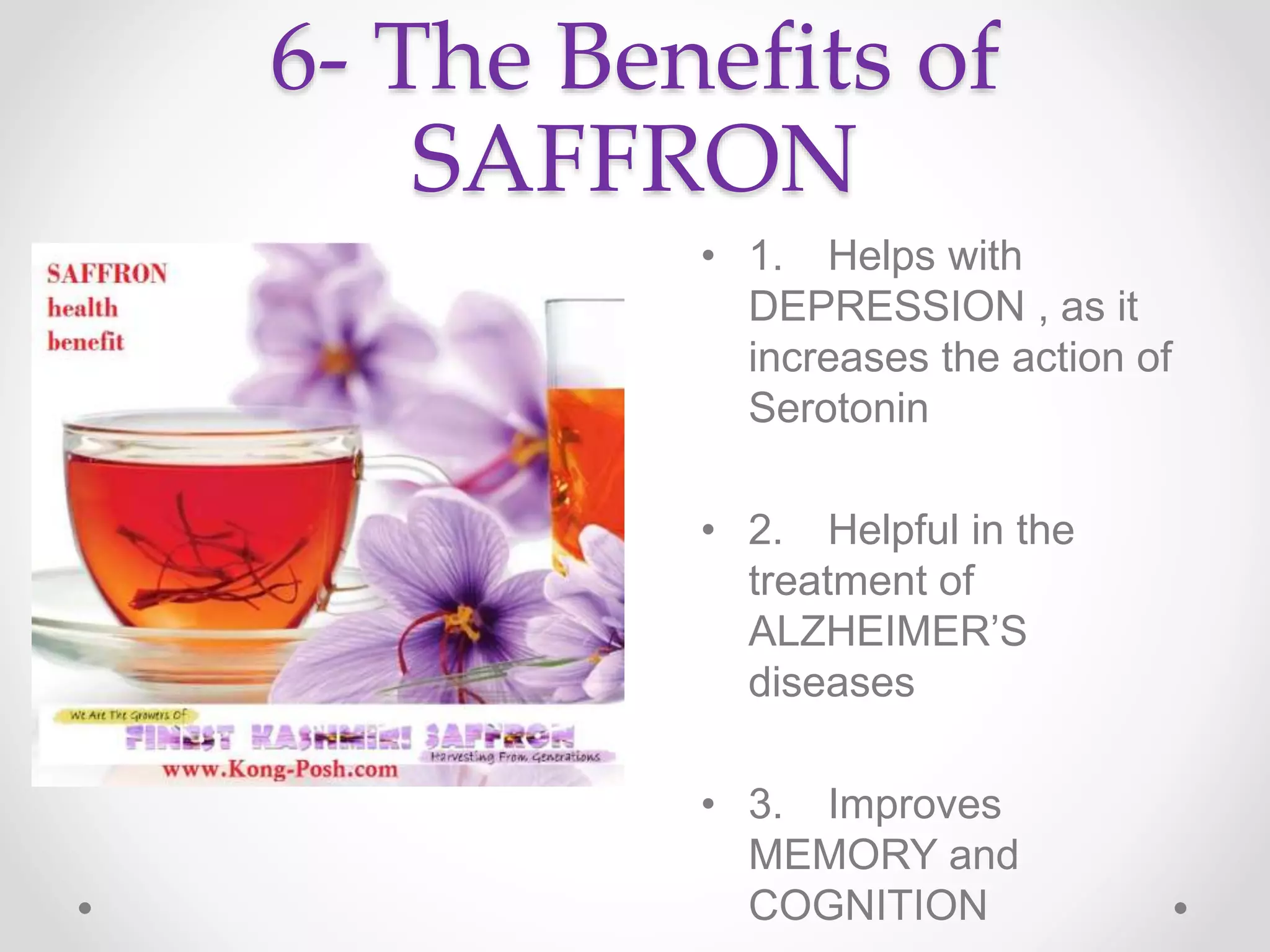 6 the benefits of saffron | PPTX
