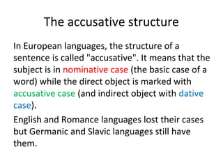 The ergative structure | PPT