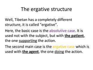 The ergative structure | PPT