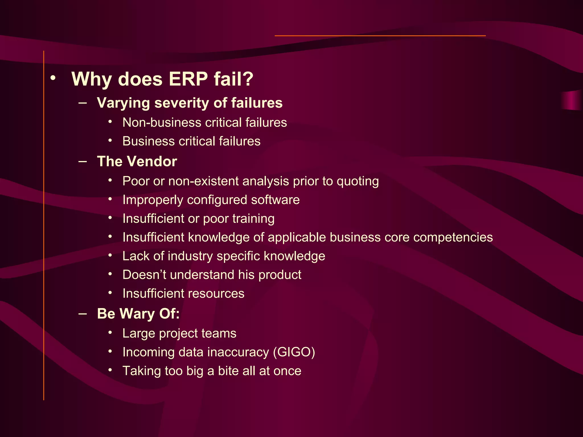 Success and Failure of ERP | PPT