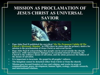 6. Church Teaching and Mission Today | PPT