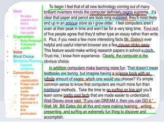 6-Traits-Sample-Essay.ppt Sample essays written by students | PPT