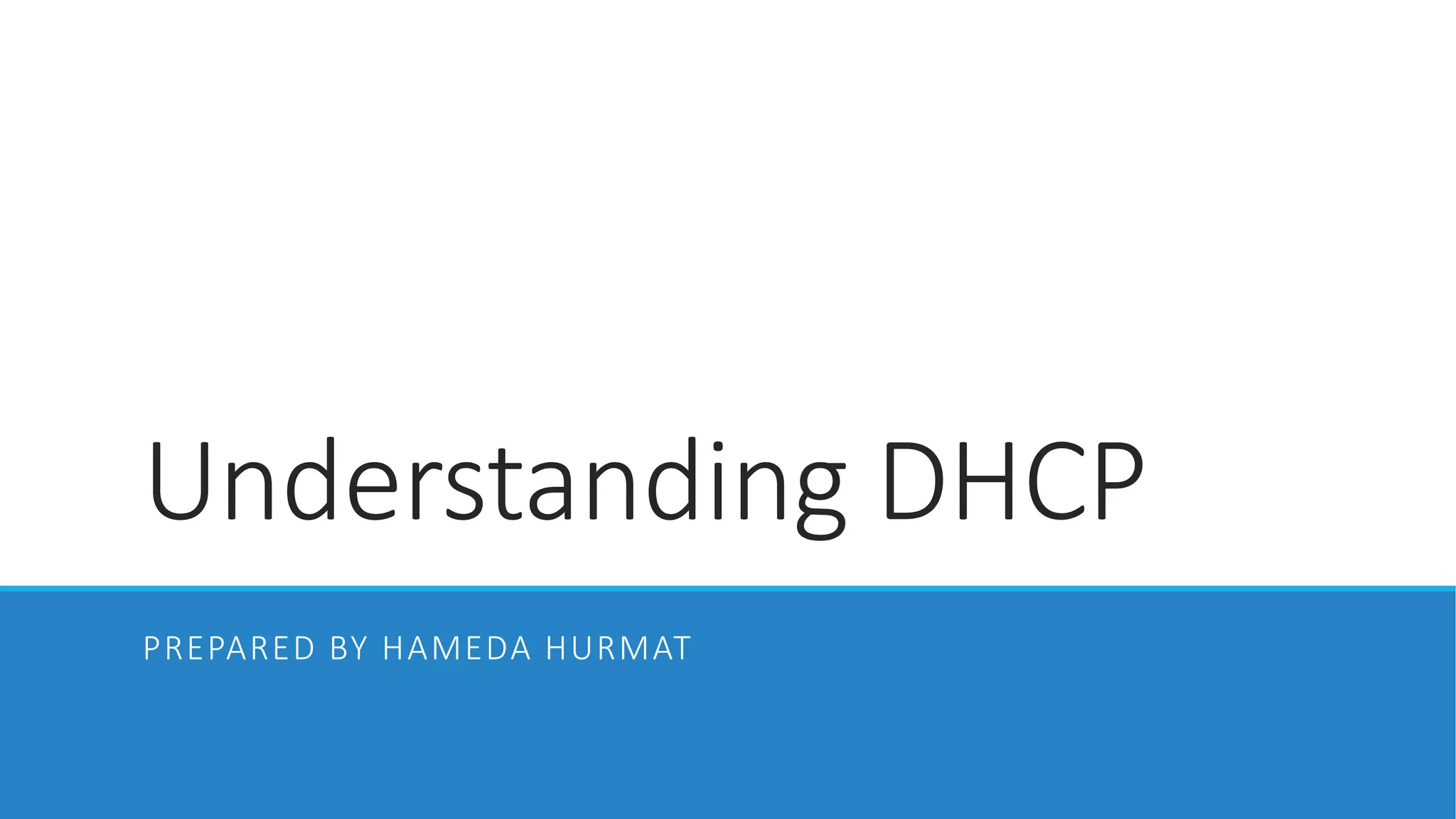 6 Understanding Dhcp Ppt