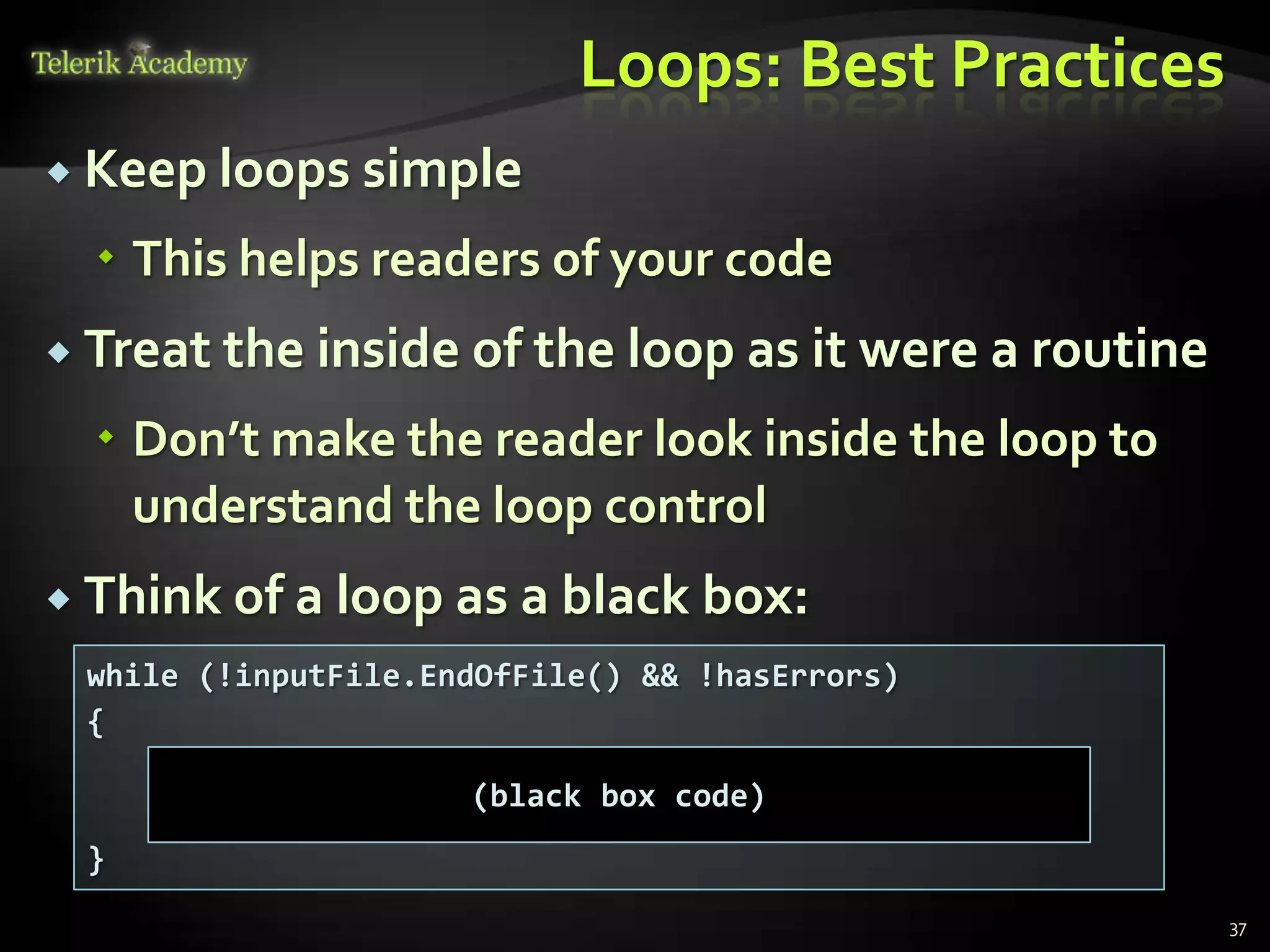 6 Using Control Structures Conditional Statements And Loops Pptx Programming Languages