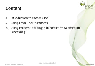 Joget Workflow v5 Training Slides - Module 6 - Using your first Process Tool | PPT