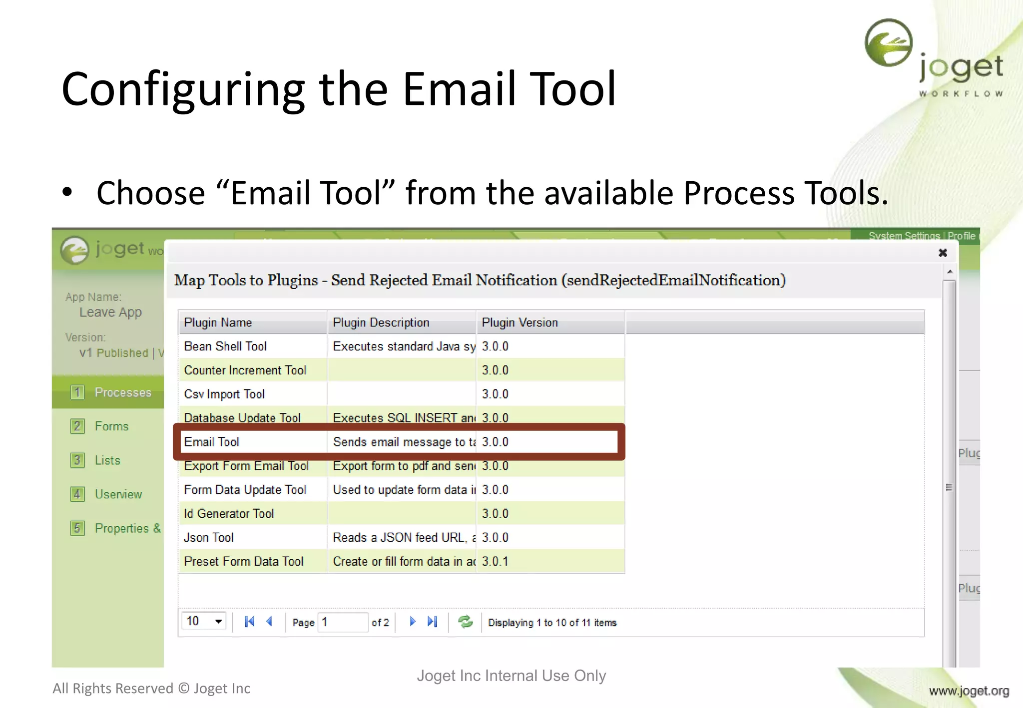 Joget Workflow v4 Training - Module 6 - Using your First Process Tool ...