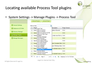 Joget Workflow v4 Training - Module 6 - Using your First Process Tool - Email | PPTX