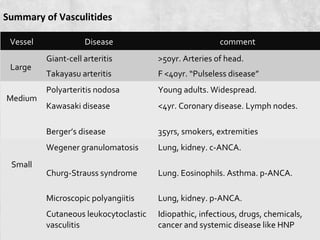 CVS Pathology 6 Vasculitis 2019 sufia husain | PPT