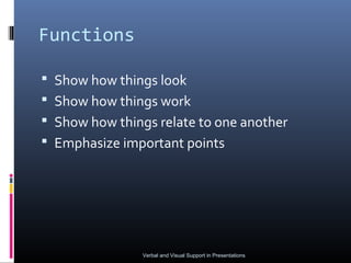 6. verbal and visual support | PPT