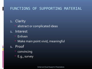 6. verbal and visual support | PPT